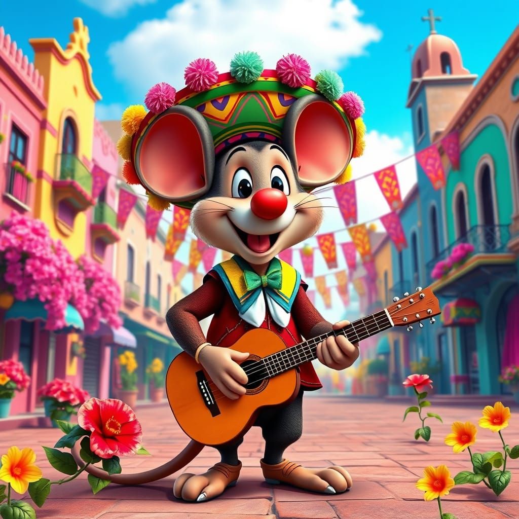 Fiesta - Pixar Mouse Celebrates Mexican Fiesta in Folk Art S...