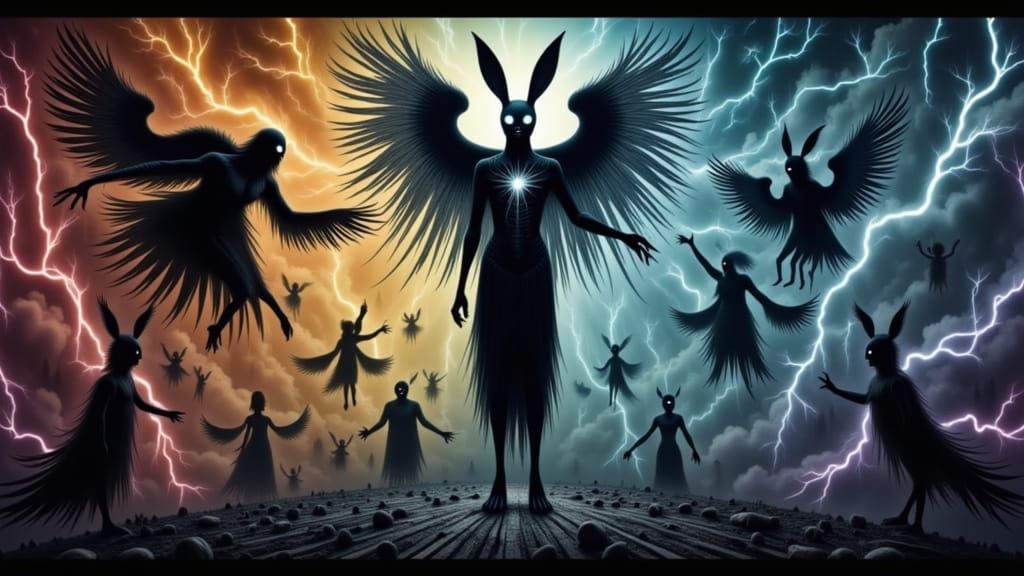 Burrow deep Where shadows reign Gnashing teeth The cosmic pain Doom ...