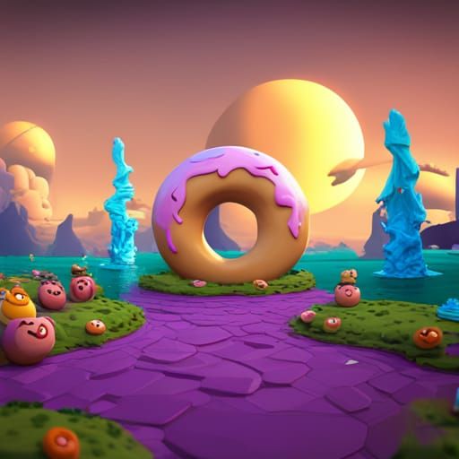 DONUT LAND!! - AI Generated Artwork - NightCafe Creator