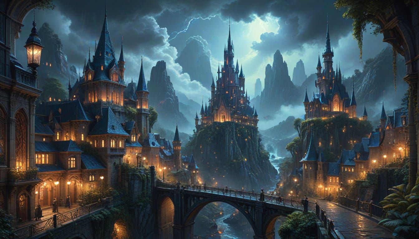 Vibrant Worldscapes in Dreamlike Fusion of Archite... - AI Art