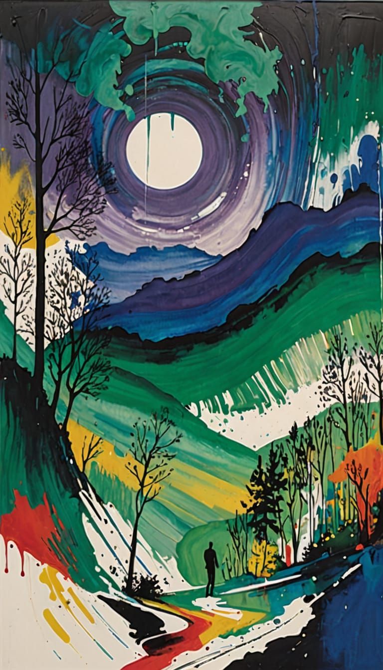 abstract - Surreal Abstract Expressionist Dreamscapes in Sw...