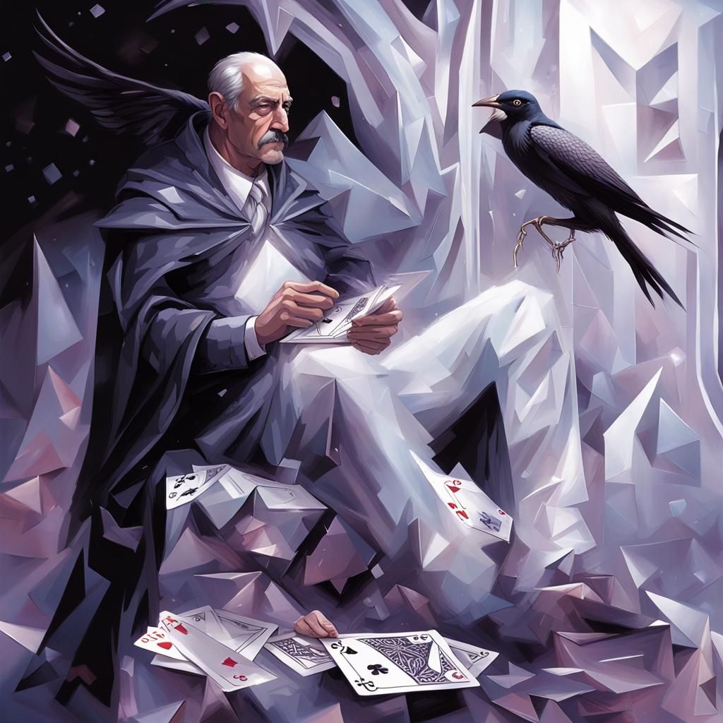 Merlín con el cuervo - AI Generated Artwork - NightCafe Creator