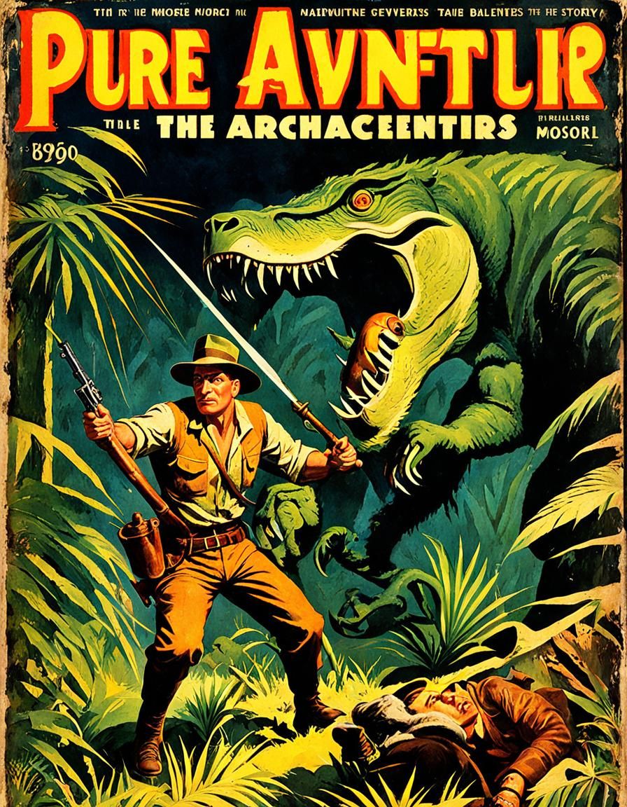 Pulp Jungle Cover #5 - AI Generated Artwork - NightCafe Creator