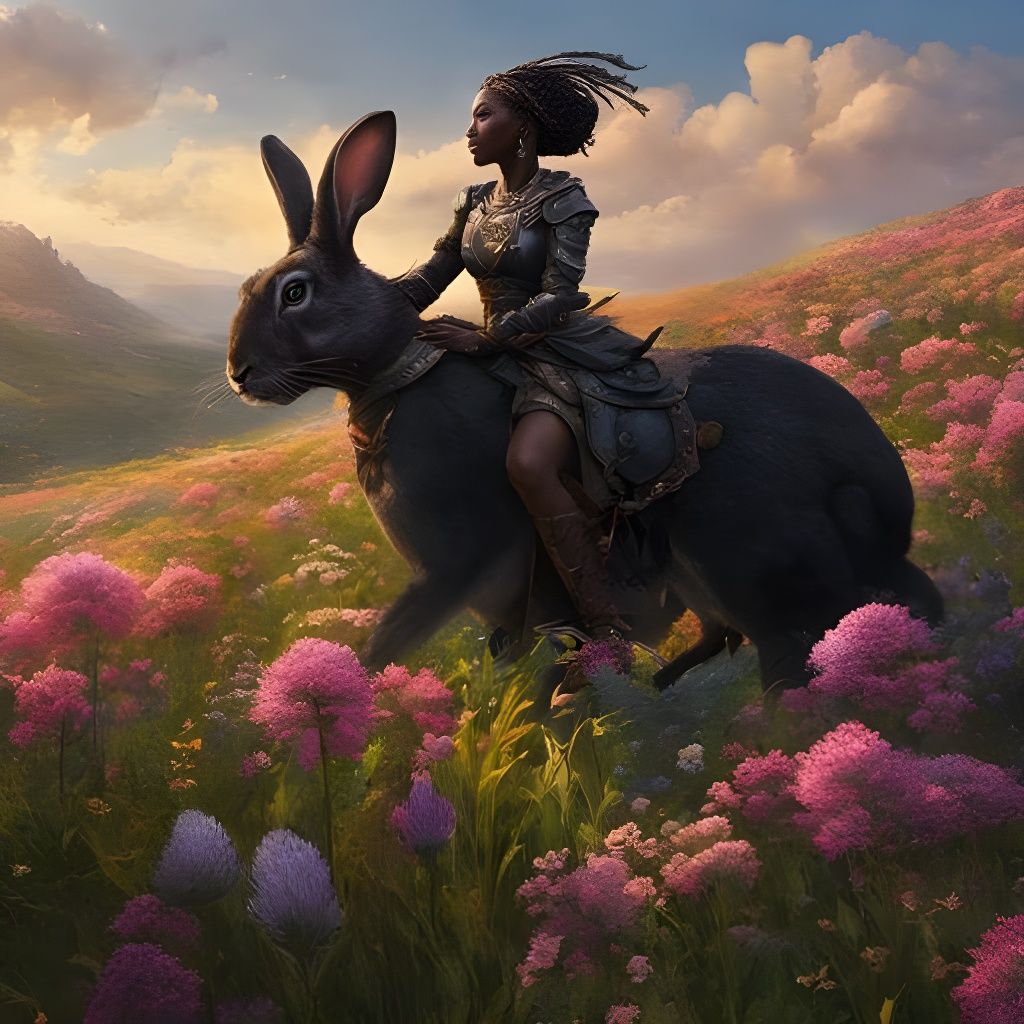 The Rabbit Rider - AI Generated Artwork - NightCafe Creator