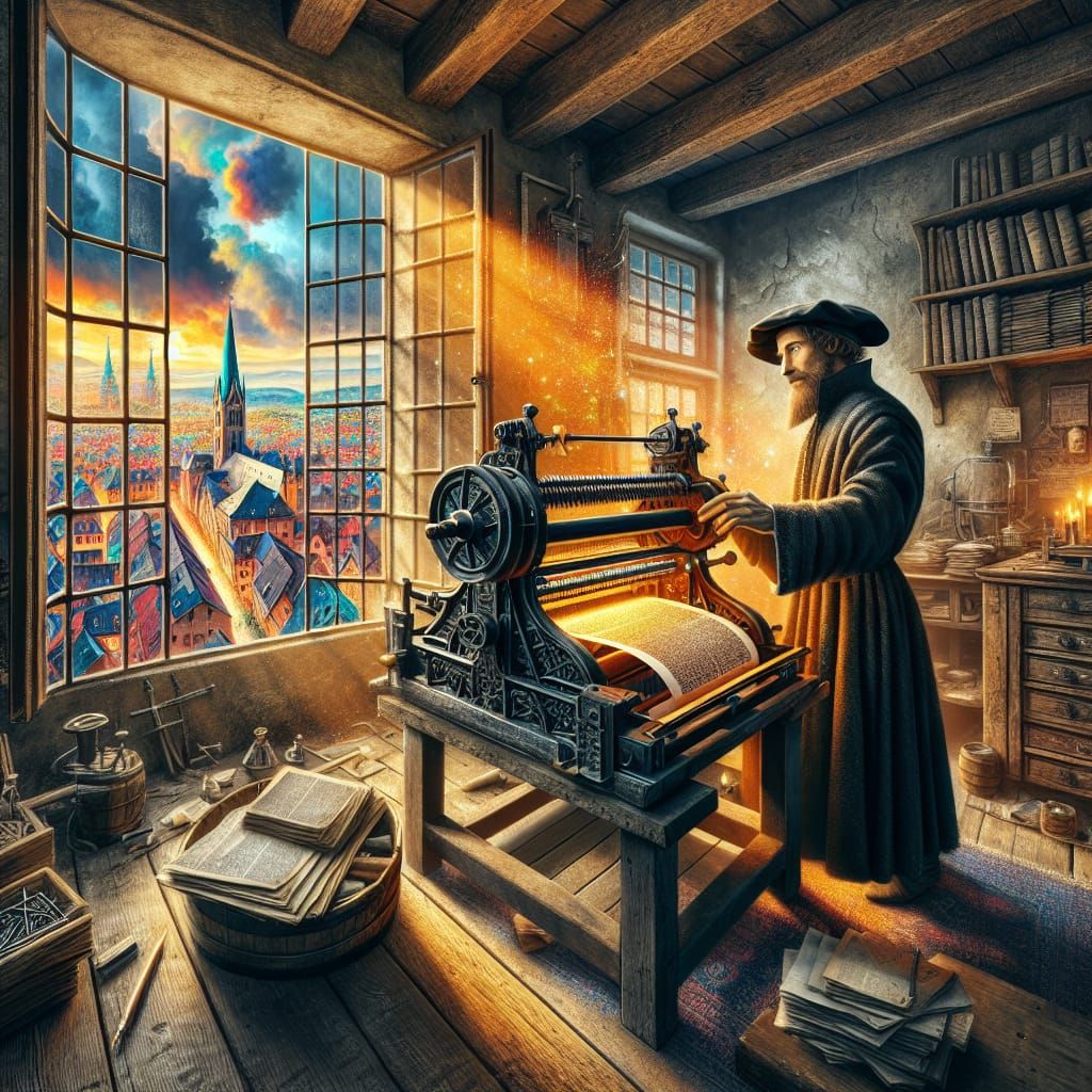 Johannes Gutenberg - AI Generated Artwork - NightCafe Creator