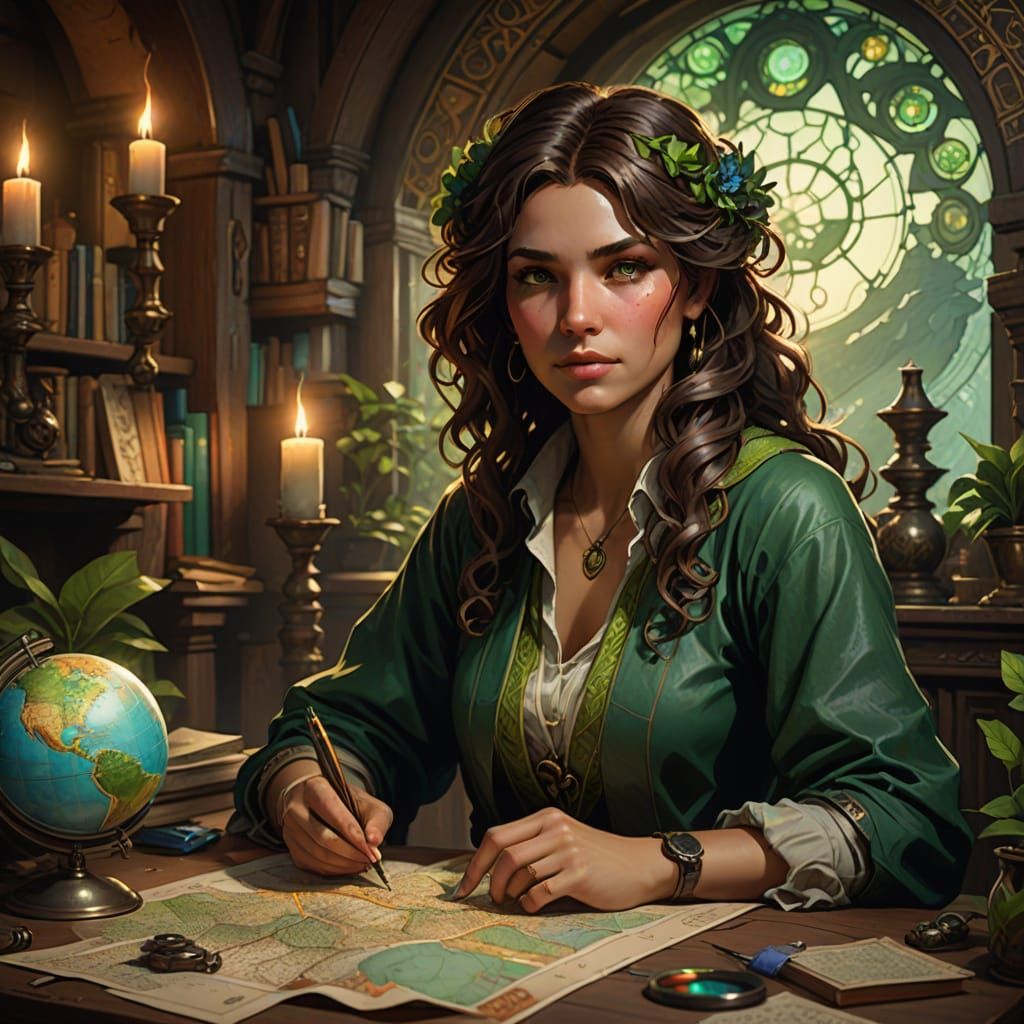 Isabella the Cartographer - Cartographer's Illuminated Study...