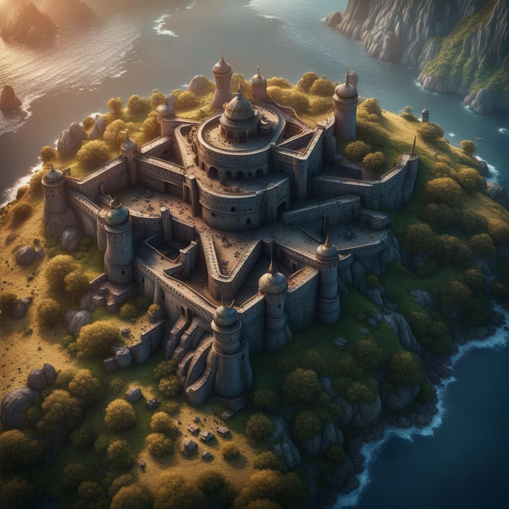 Ancient Star Fort - AI Generated Artwork - NightCafe Creator