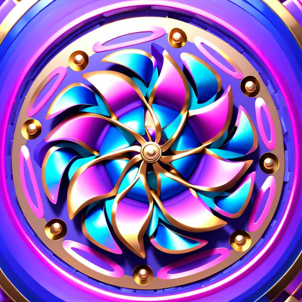 Pinwheel Mandala (Razorwave Version) - AI Generated Artwork - NightCafe Creator