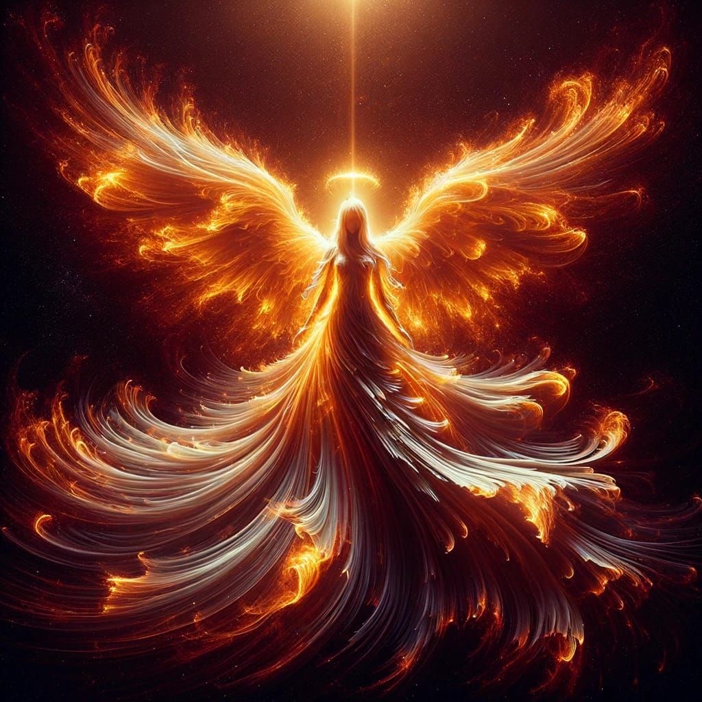 Angel of Fire - AI Generated Artwork - NightCafe Creator