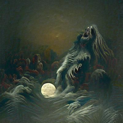 a moon fit for a howl - AI Generated Artwork - NightCafe Creator