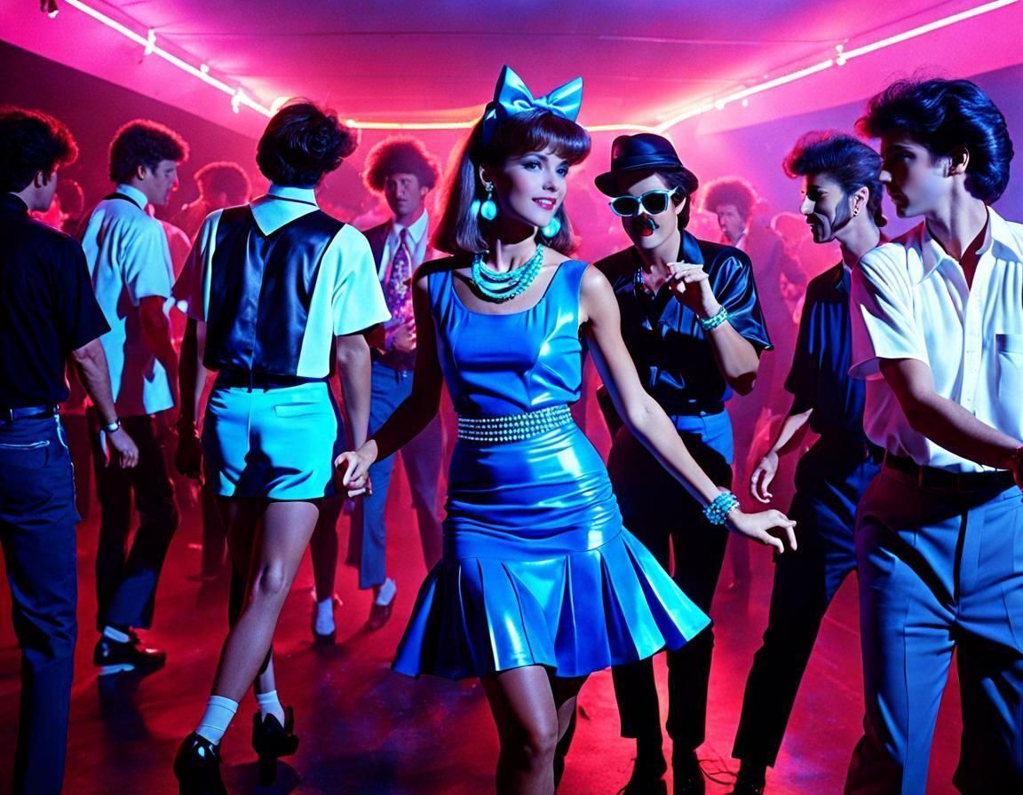 80s dance party on VHS - AI Generated Artwork - NightCafe Creator