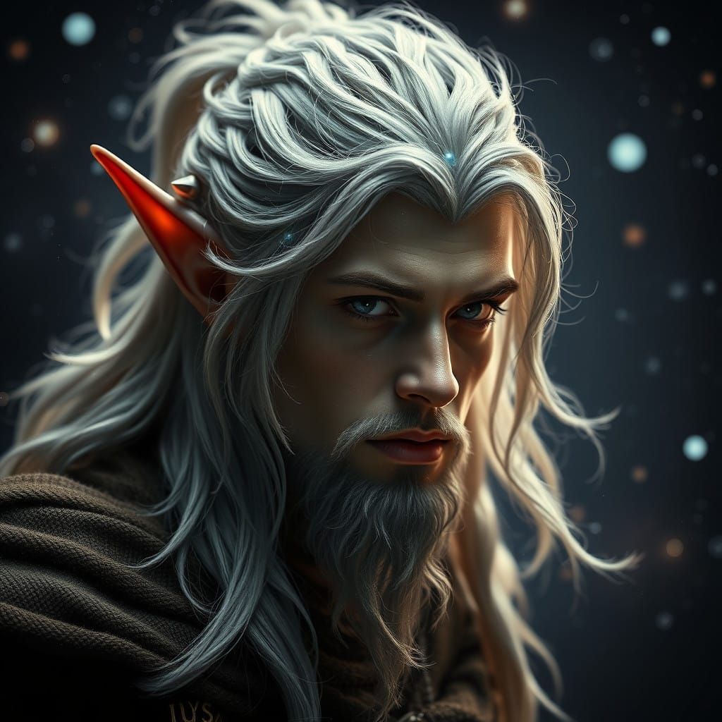 Fantasy - Ethereal Galaxy Elf in Hyperrealistic Fantasy Sett...
