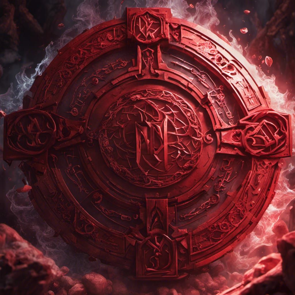 Magical runes glow red - AI Generated Artwork - NightCafe Creator