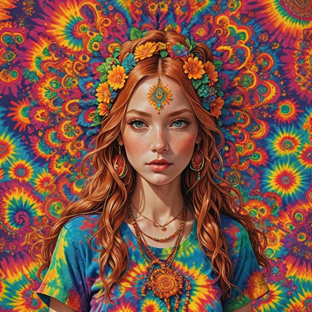 Gamin Ginger Hippie 3 - AI Generated Artwork - NightCafe Creator