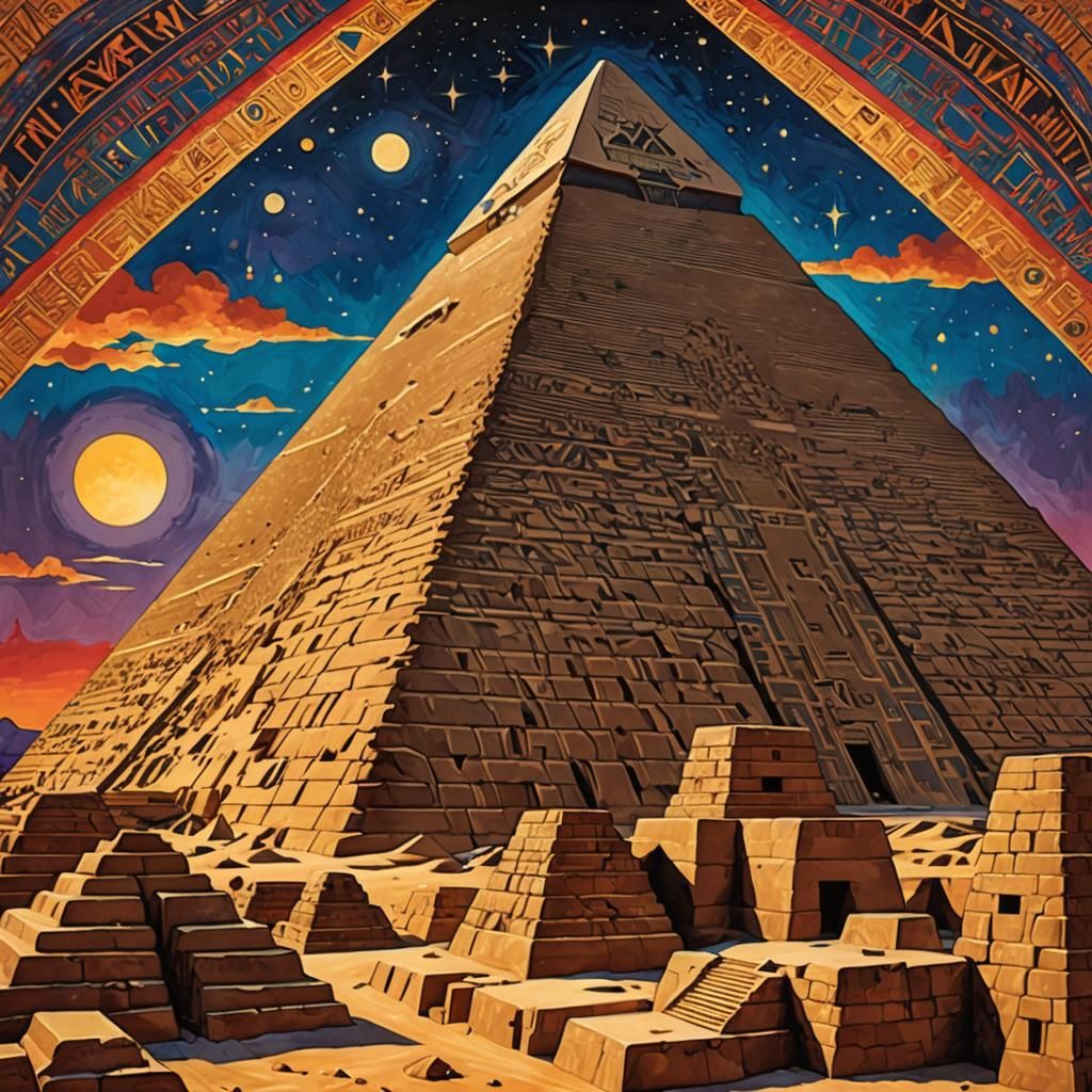 "Great Pyramids of Giza" - AI Generated Artwork - NightCafe Creator