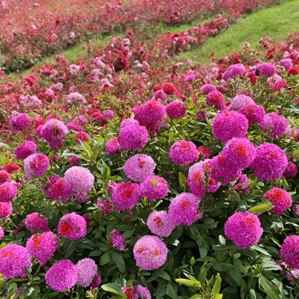 Hill of Flowers using - AI Generated Artwork - NightCafe Creator