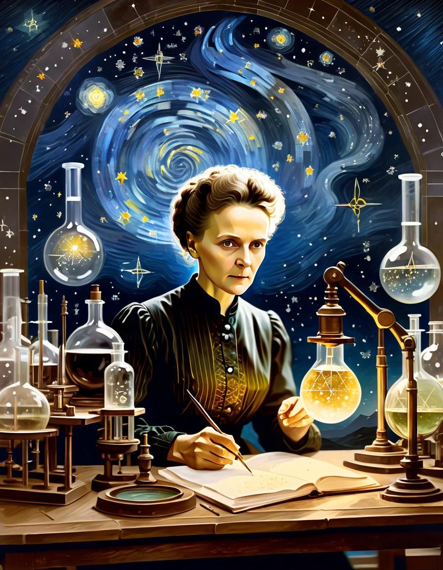portrait of Marie Curie - AI Generated Artwork - NightCafe Creator