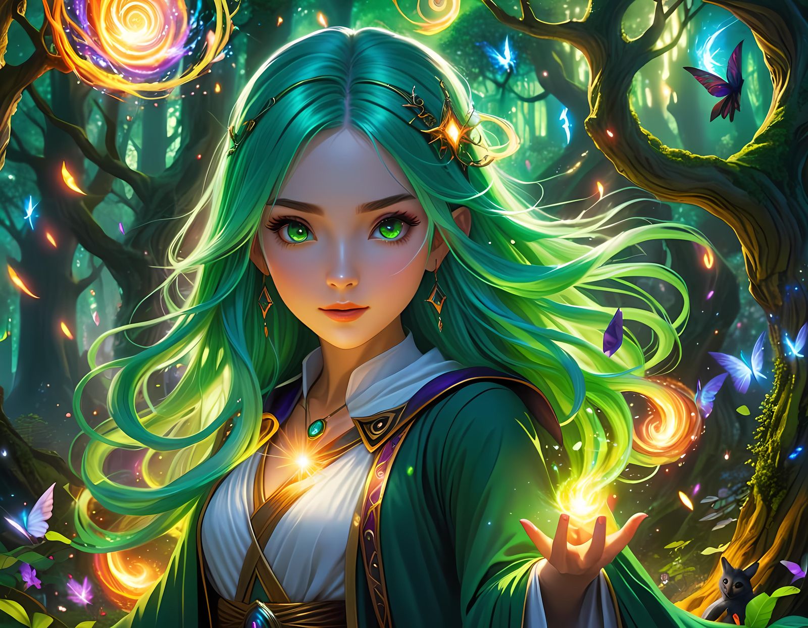 "Vibrant Whispers of the Arcane" - AI Generated Artwork - NightCafe Creator