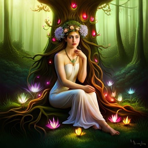 Tree Goddess - AI Generated Artwork - NightCafe Creator
