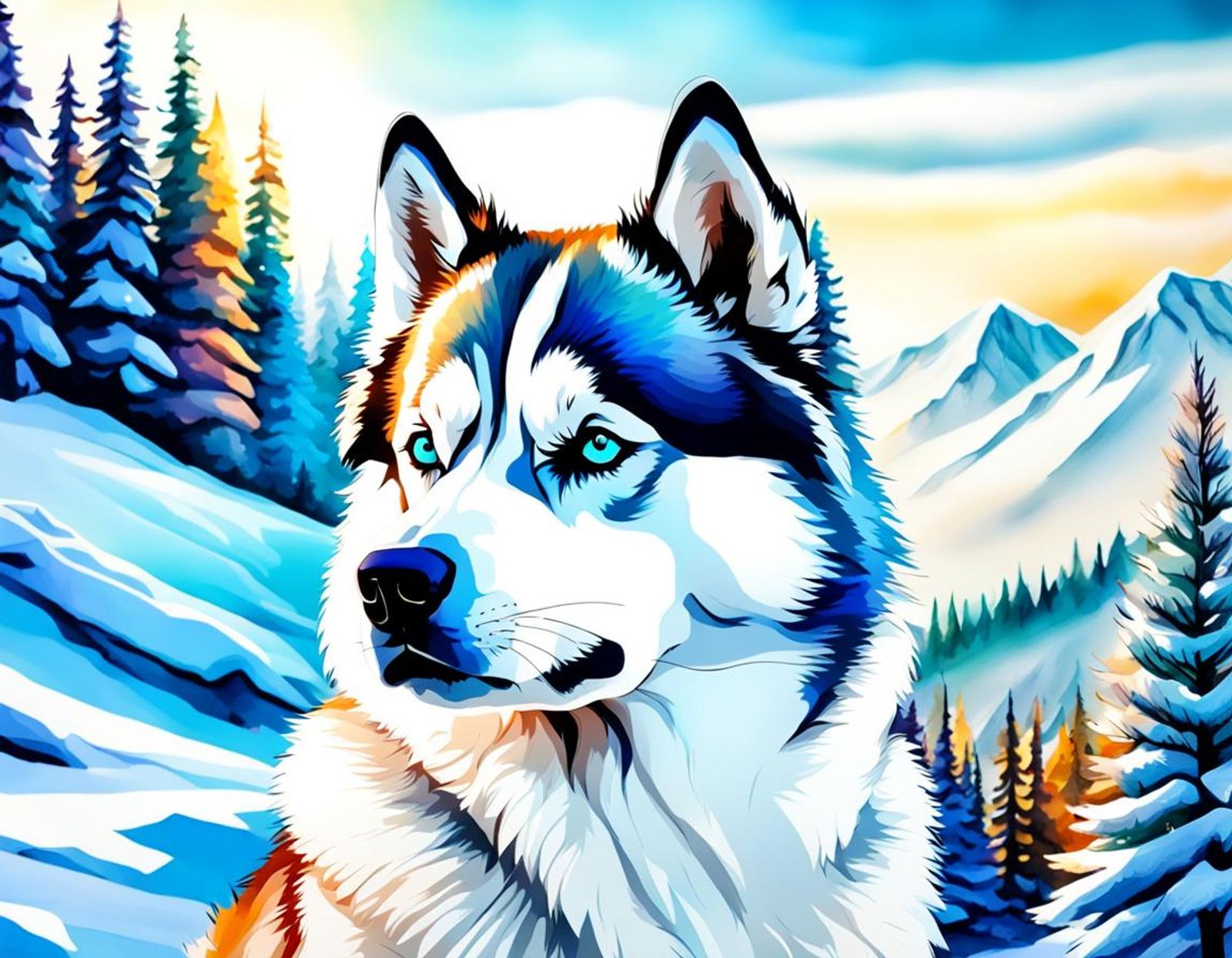 siberian husky - AI Generated Artwork - NightCafe Creator