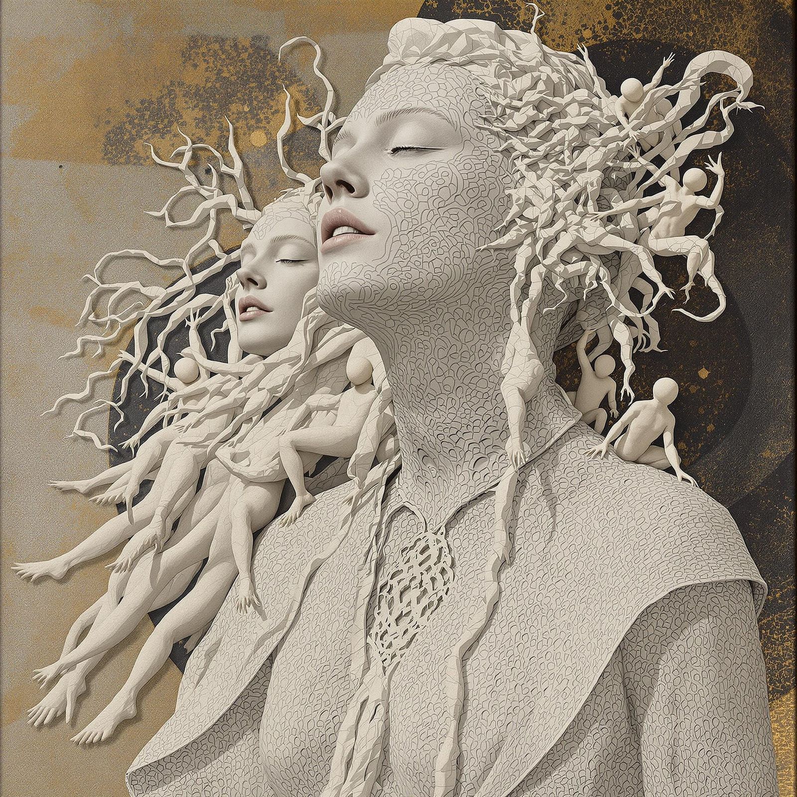 Ancient Nordic Sorceress in Borré Style - AI Art