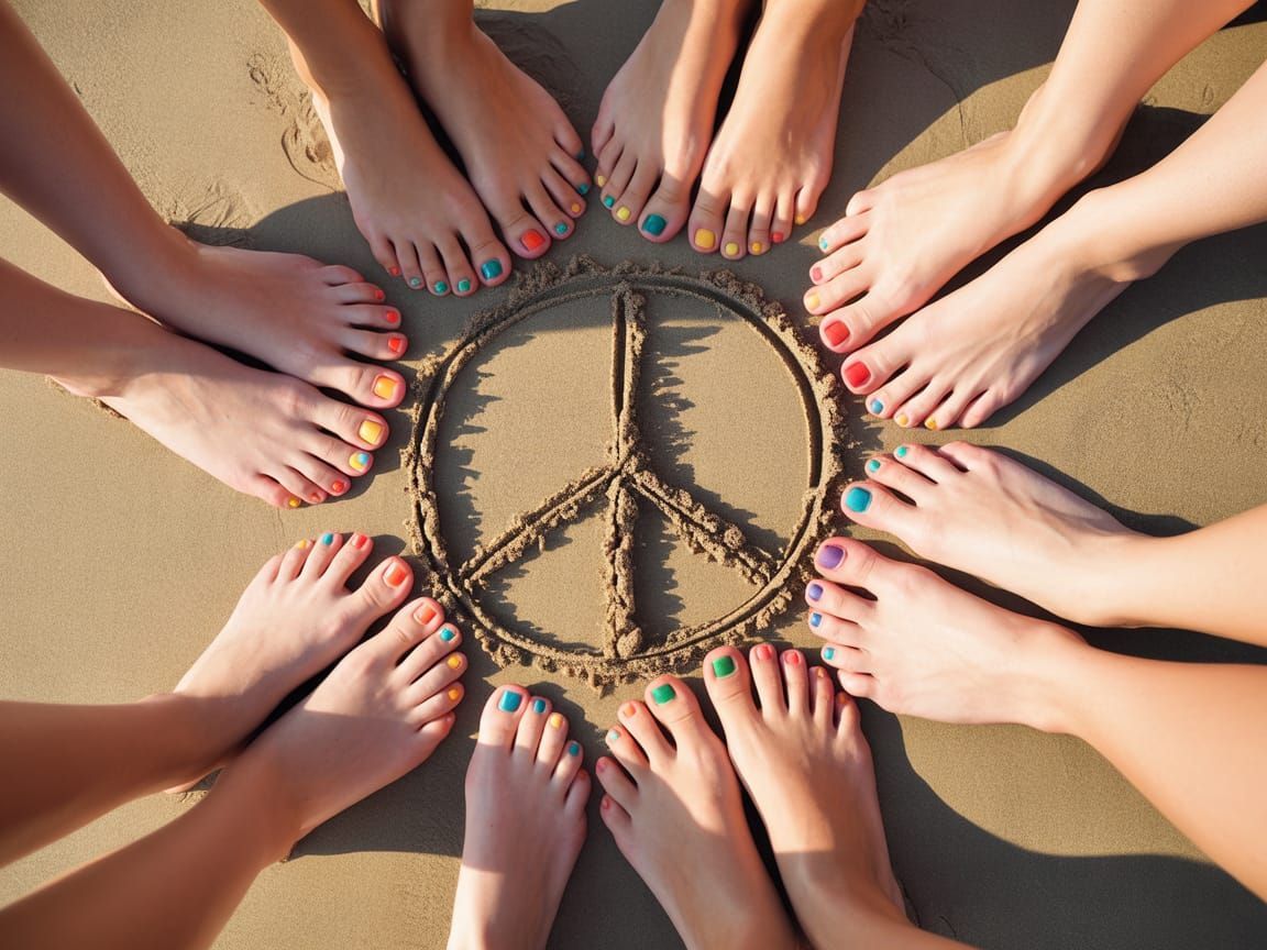 feet, feet and more feet! Let's hope the toe monster stays away!