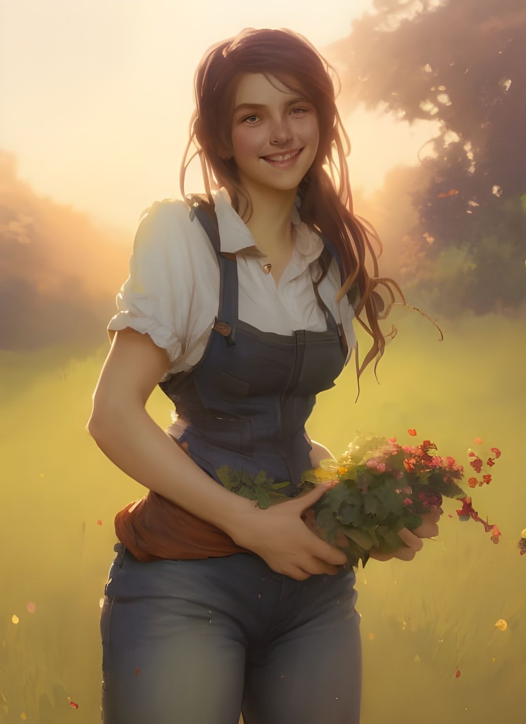 Beautiful farm girl - AI Generated Artwork - NightCafe Creator