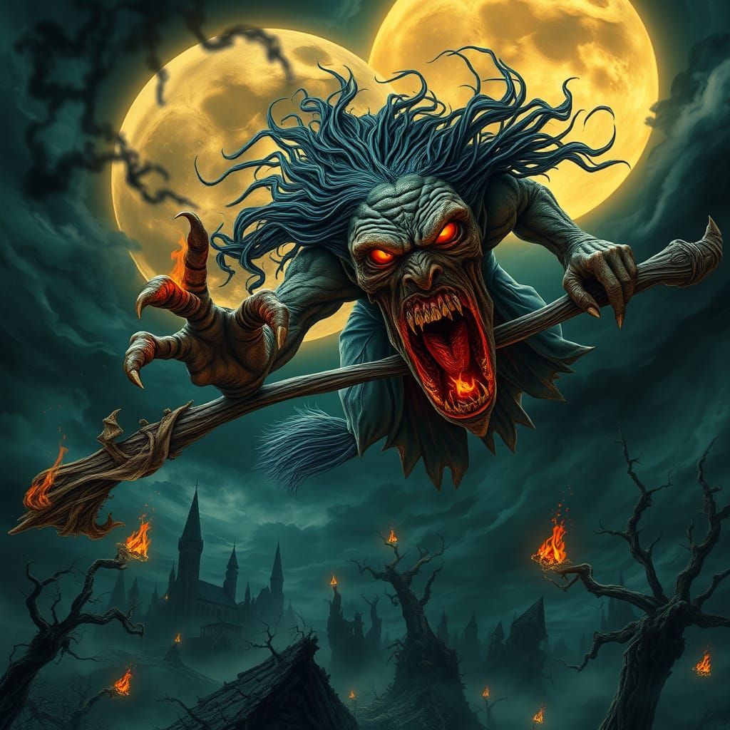 A horrifying, wart-covered witch - Ethereal Witch Soars thro...