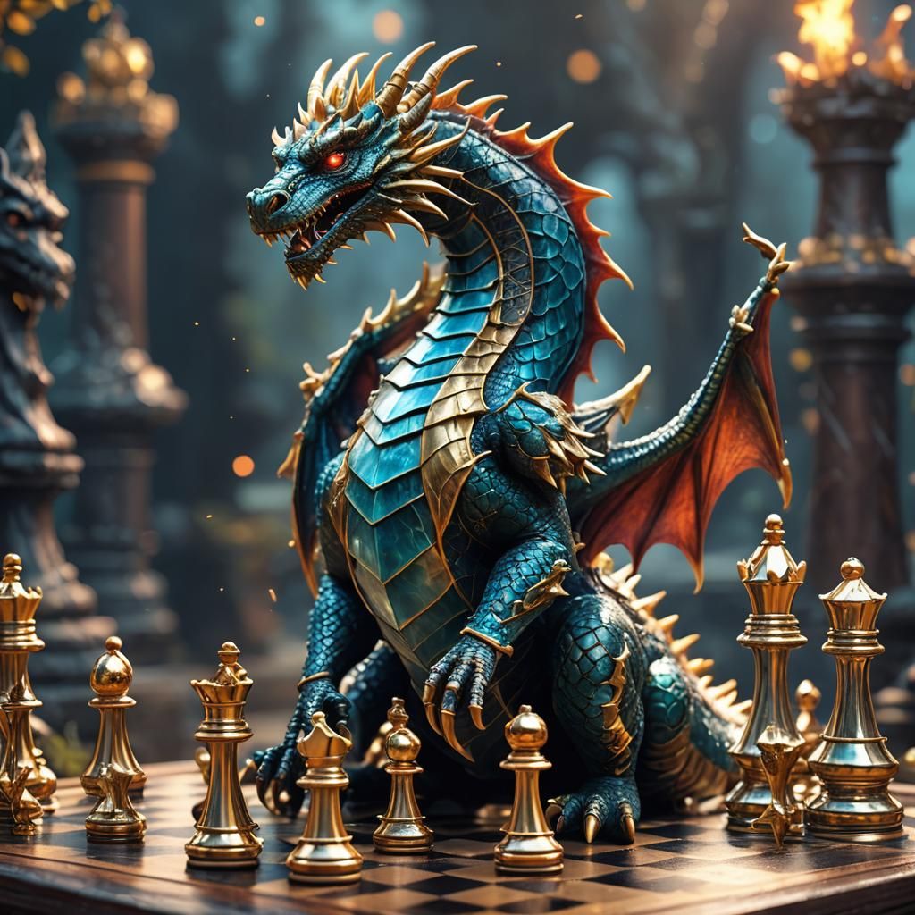 A king Dragon of chess - AI Generated Artwork - NightCafe Creator