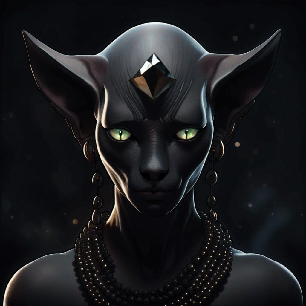 human Sphynx of black quartz, judge my vow - AI Generated Artwork ...