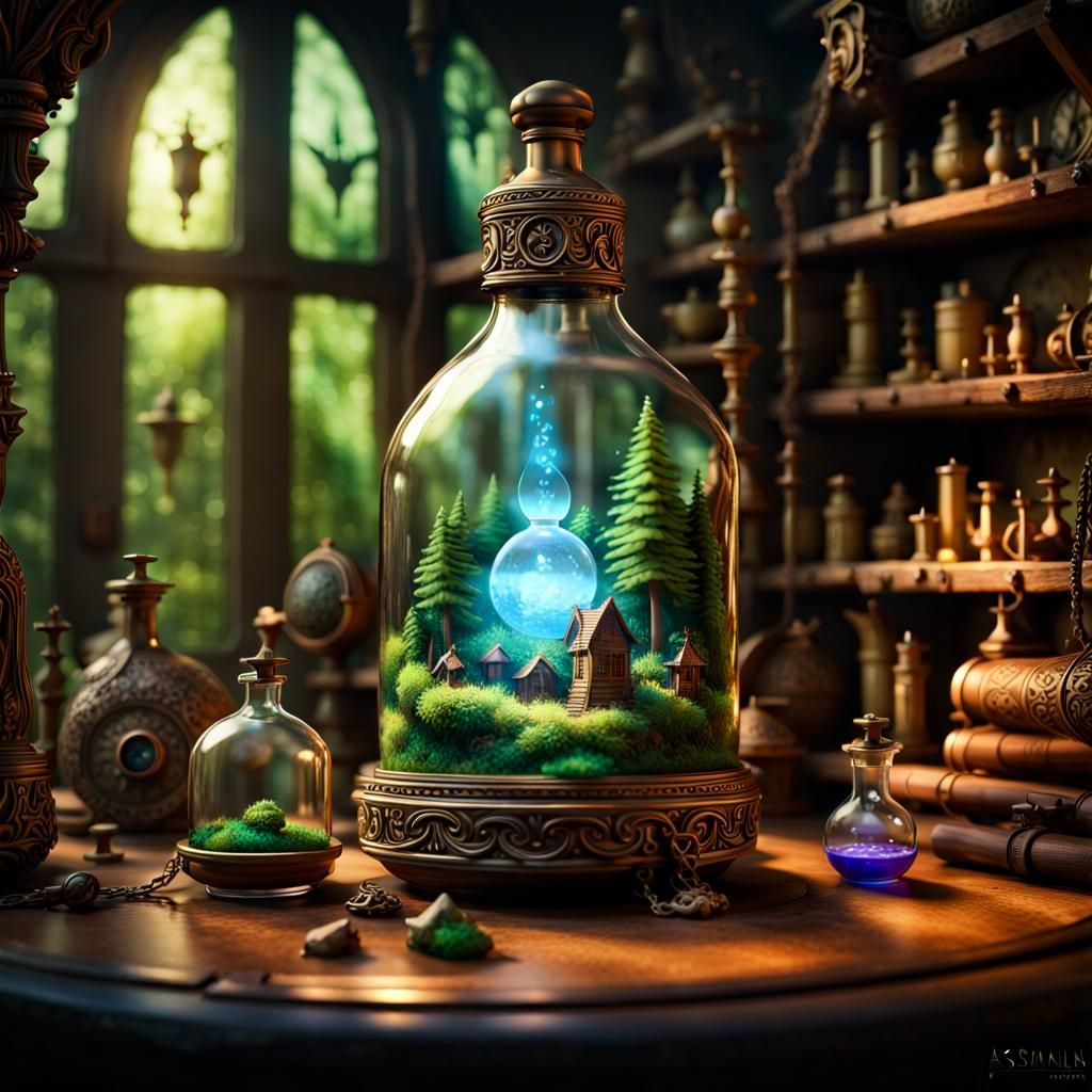 alchemist's flask - AI Generated Artwork - NightCafe Creator