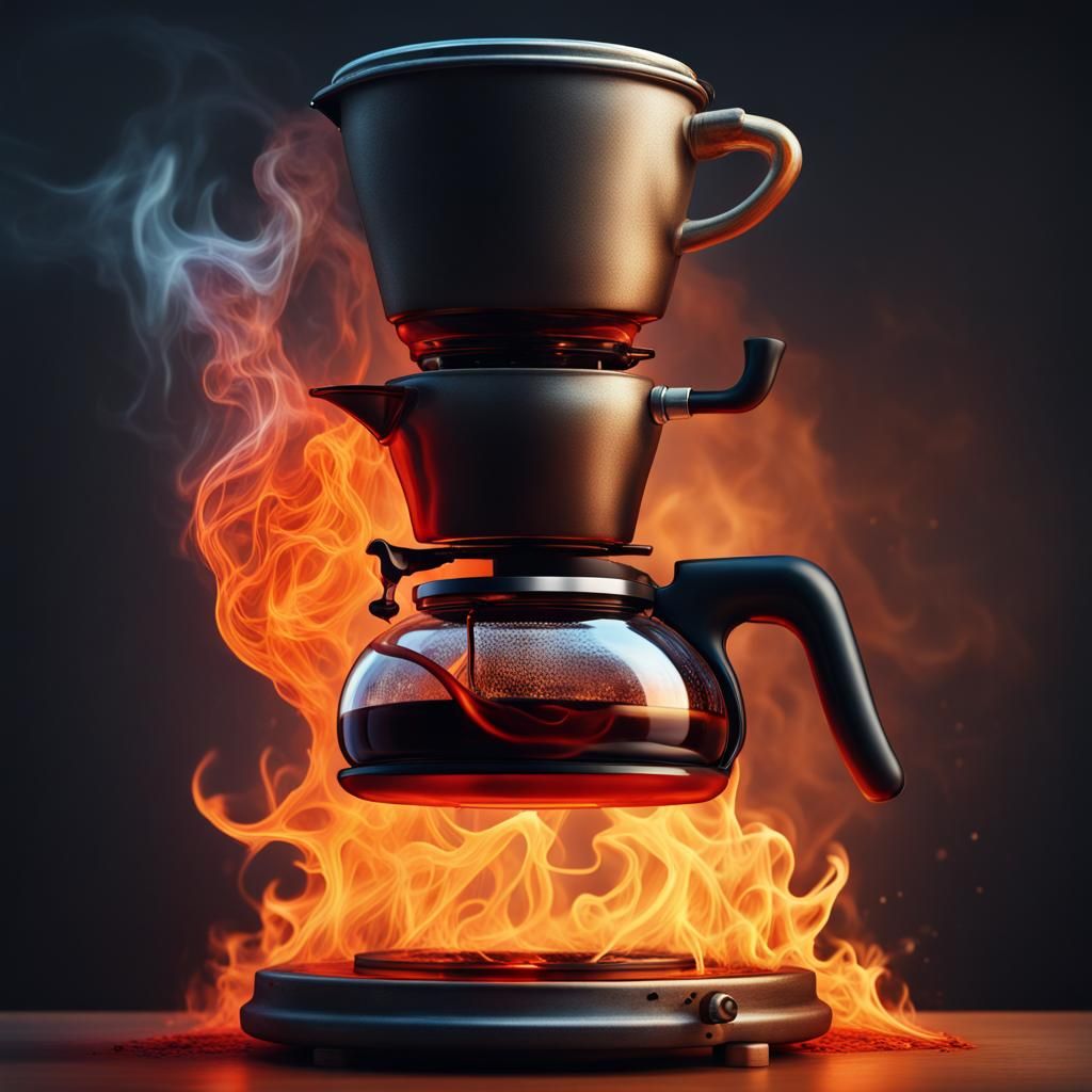 Demonic Coffee Maker - AI Generated Artwork - NightCafe Creator
