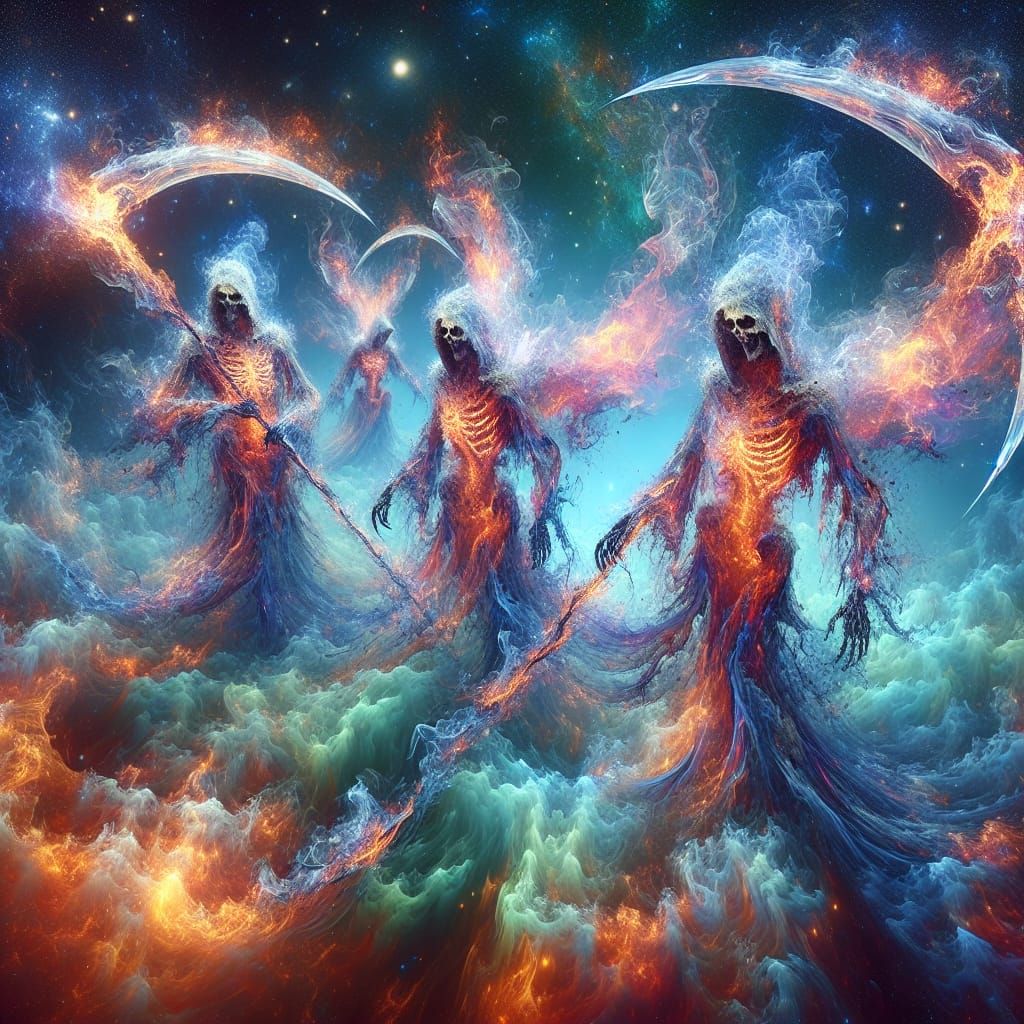 Grim reaper feast - Spectral Dancers in Ethereal Flame Realm