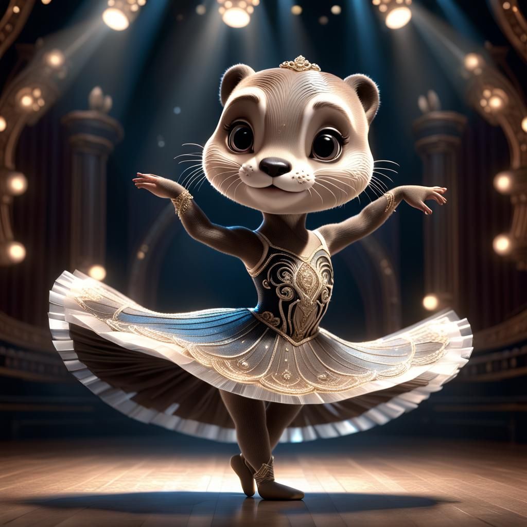 Otter Ballet Dancer - AI Generated Artwork - NightCafe Creator