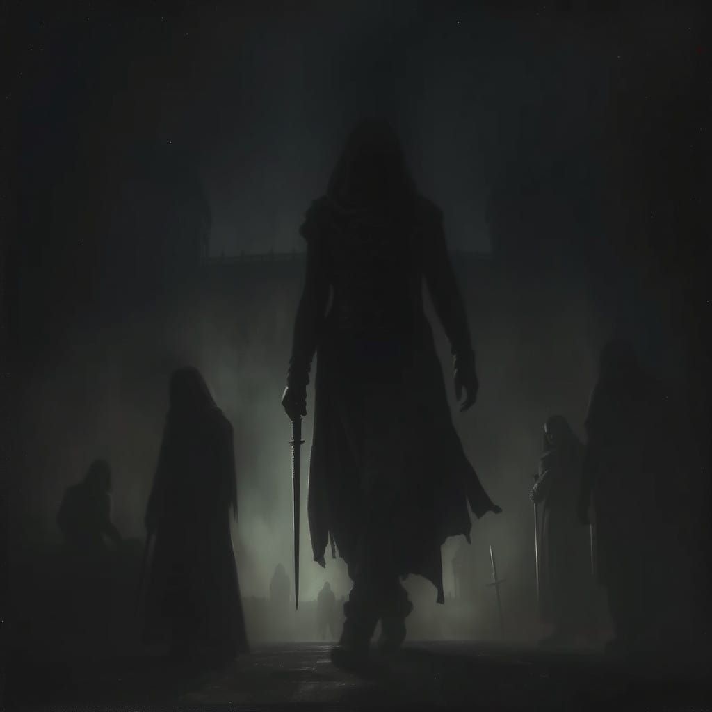 only the shadows in the darkness are left behind