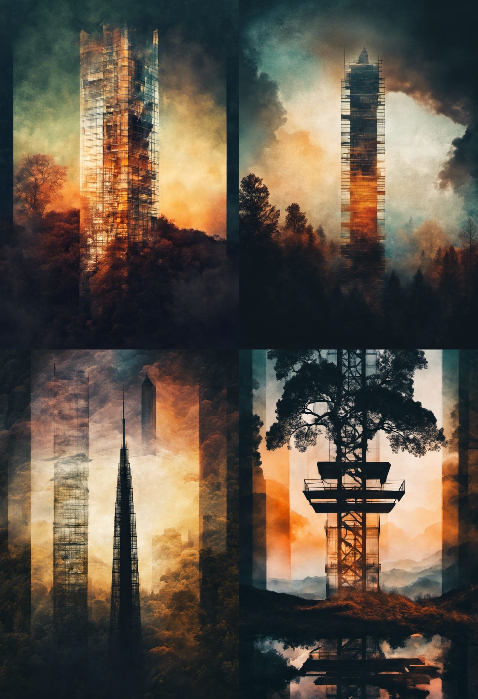 SDXL - Tower in Dawn - AI Generated Artwork - NightCafe Creator