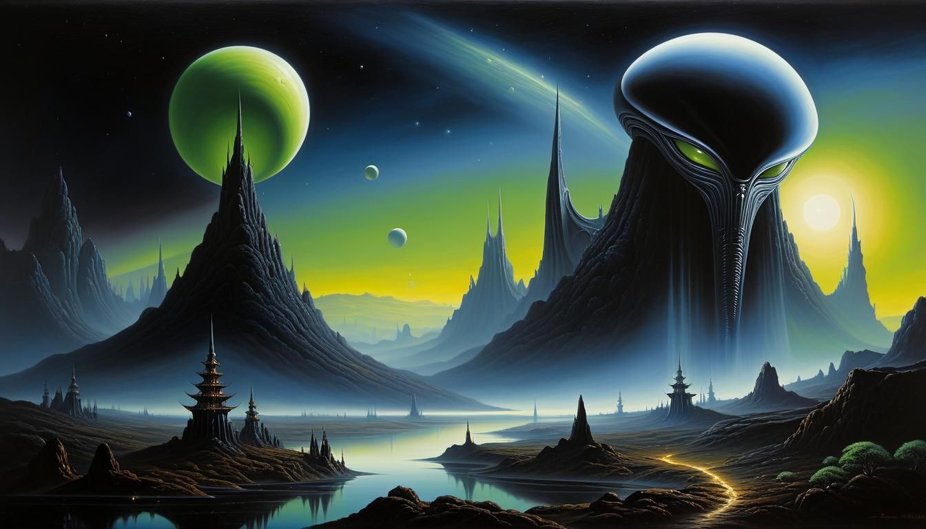 Alien world - AI Generated Artwork - NightCafe Creator