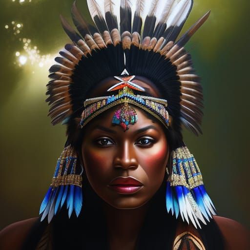 A portrait of an indigenous woman - AI Generated Artwork - NightCafe ...