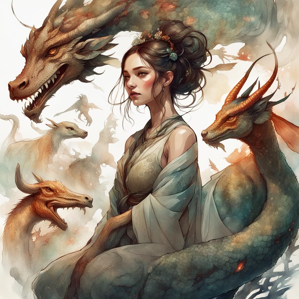 Dragon Princess - AI Generated Artwork - NightCafe Creator