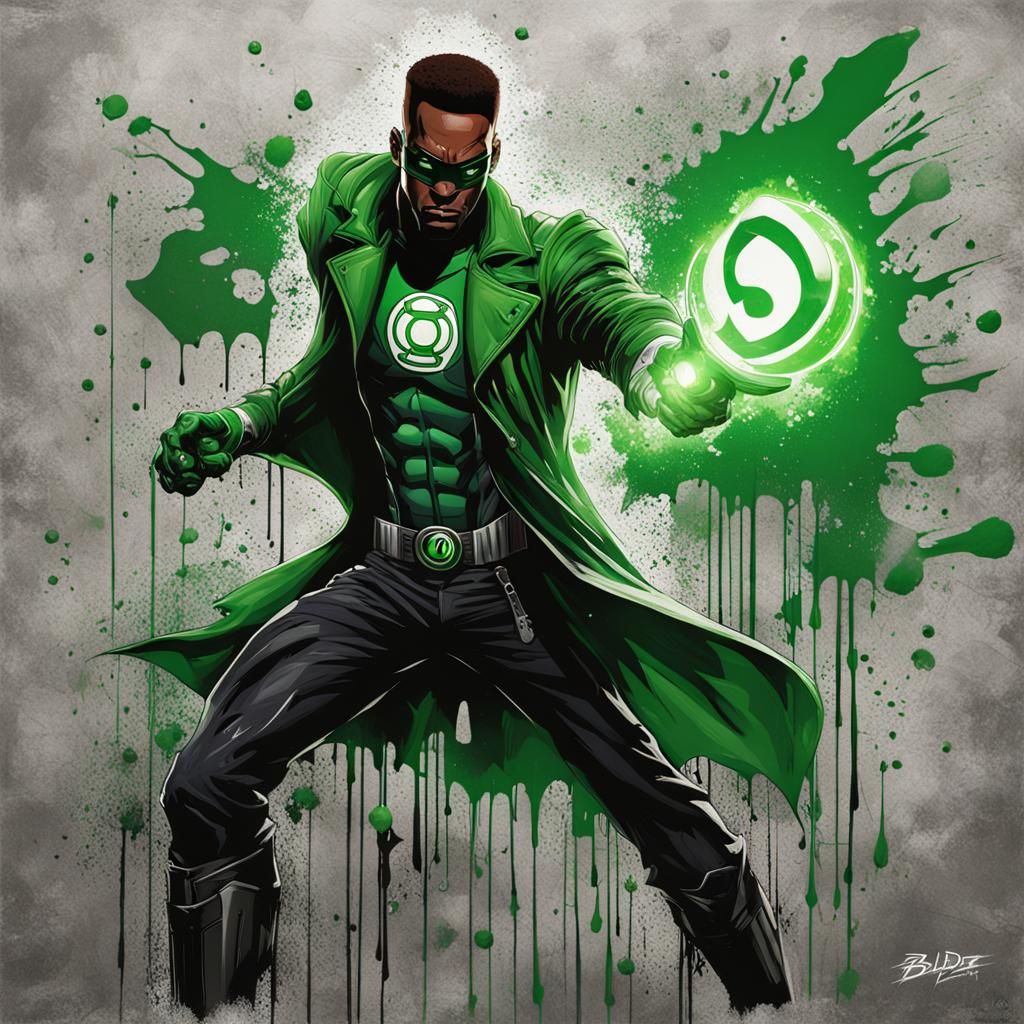 Green Lantern... Bit of a Riddler Pose - AI Generated Artwork ...