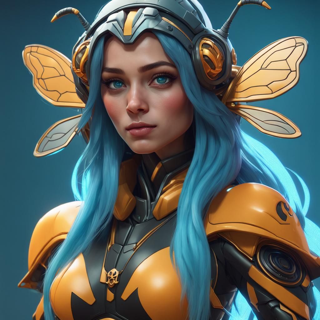 The frozen bee - AI Generated Artwork - NightCafe Creator