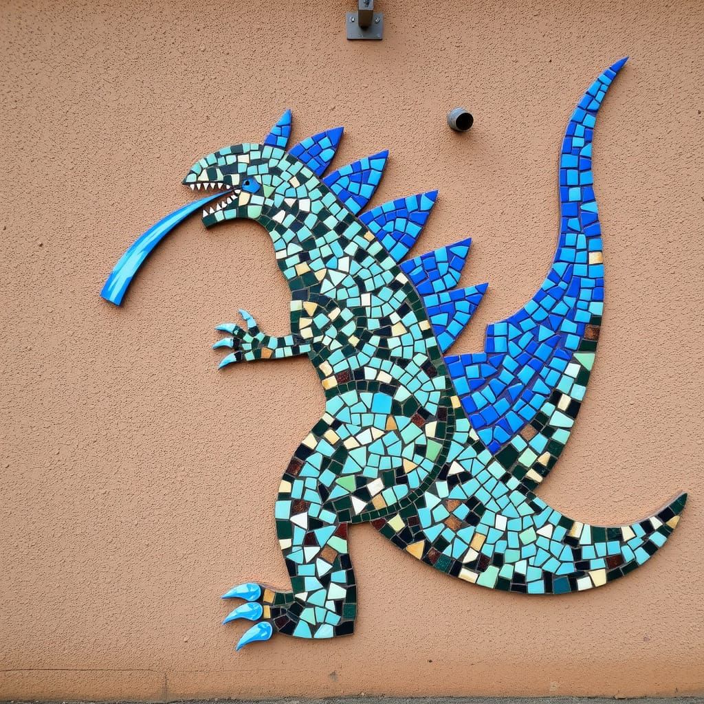 Godzilla Mosaic - Godzilla Blazes with Ceramic Fury