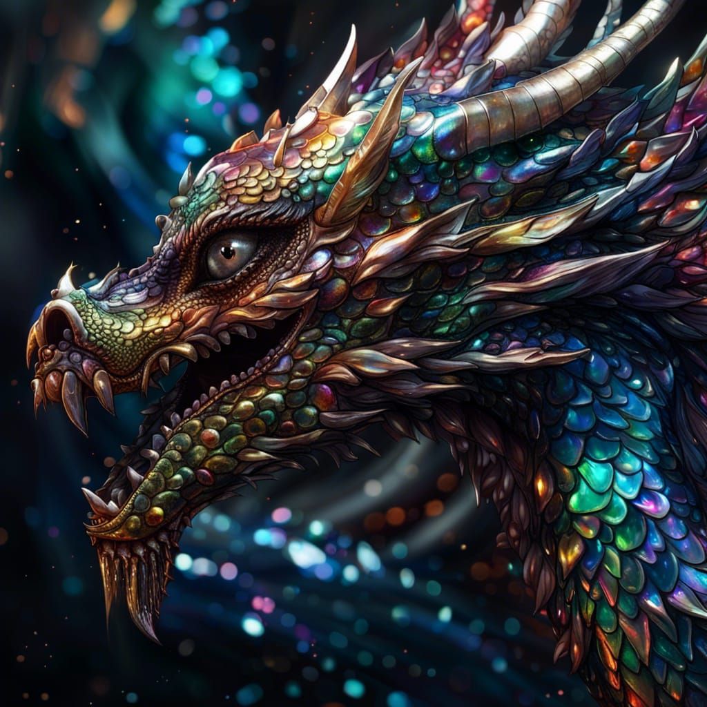 Multicolor dragon - AI Generated Artwork - NightCafe Creator