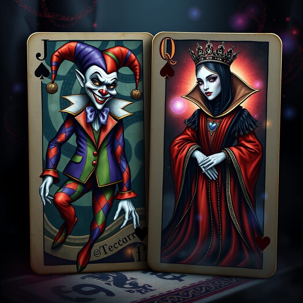 The jester and the queen of hearts - The jester and the quee...