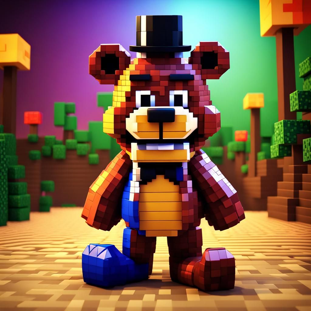 Minecraft Freddy - AI Generated Artwork - NightCafe Creator