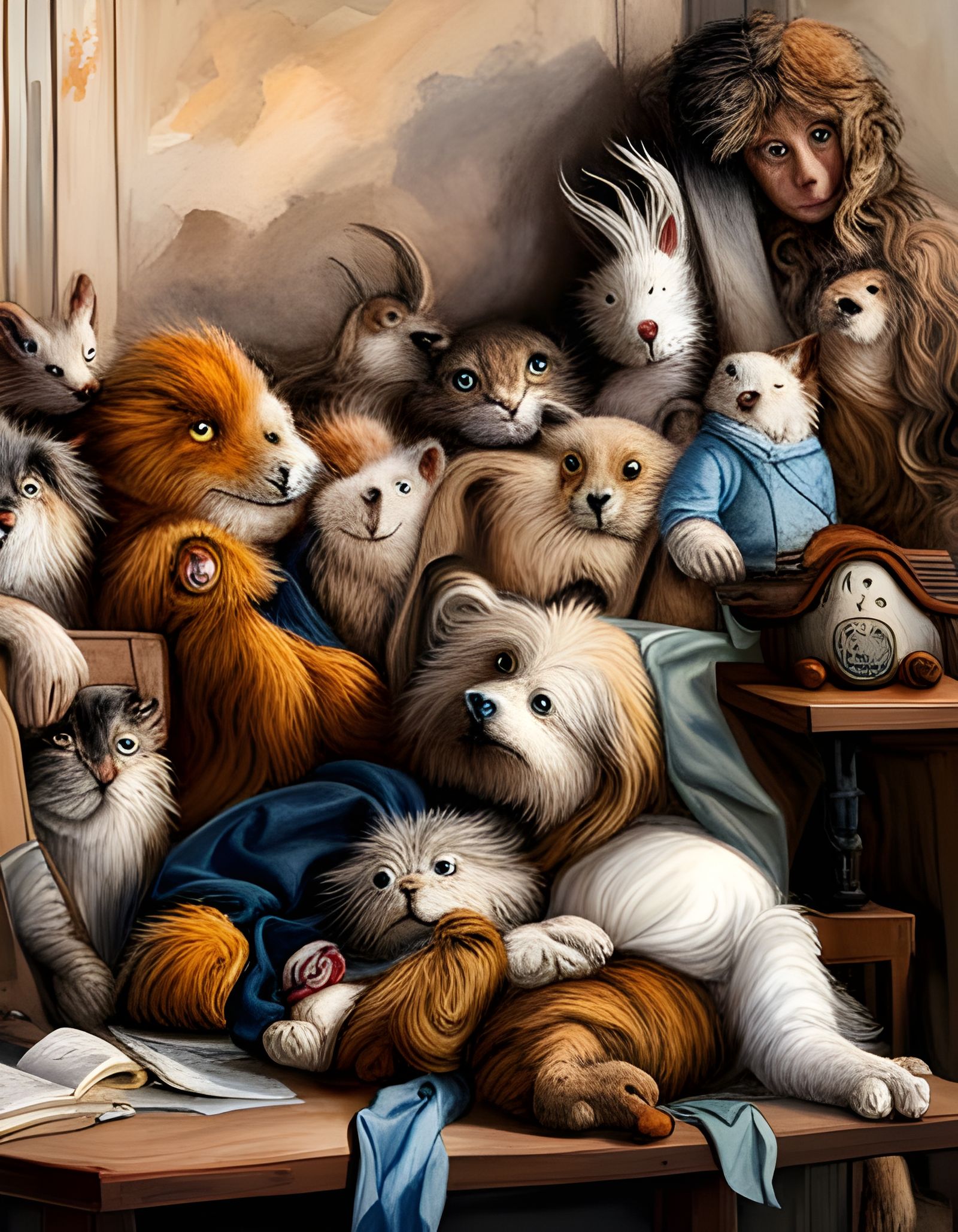 Museum of orphaned cuddly toys 🧸 - AI Generated Artwork - NightCafe Creator