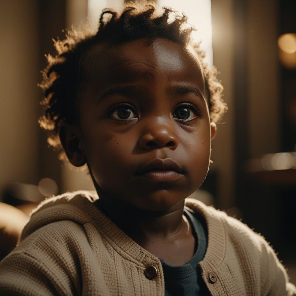 A beautiful black baby. - Ethereal Black Child in Cinematic ...
