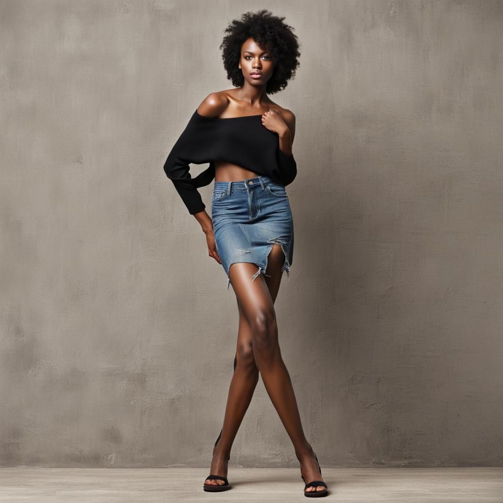 Black female model - AI Generated Artwork - NightCafe Creator