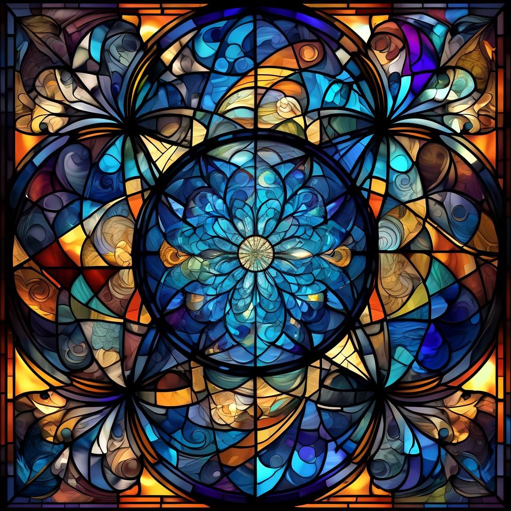 A stained glass window - AI Generated Artwork - NightCafe Creator