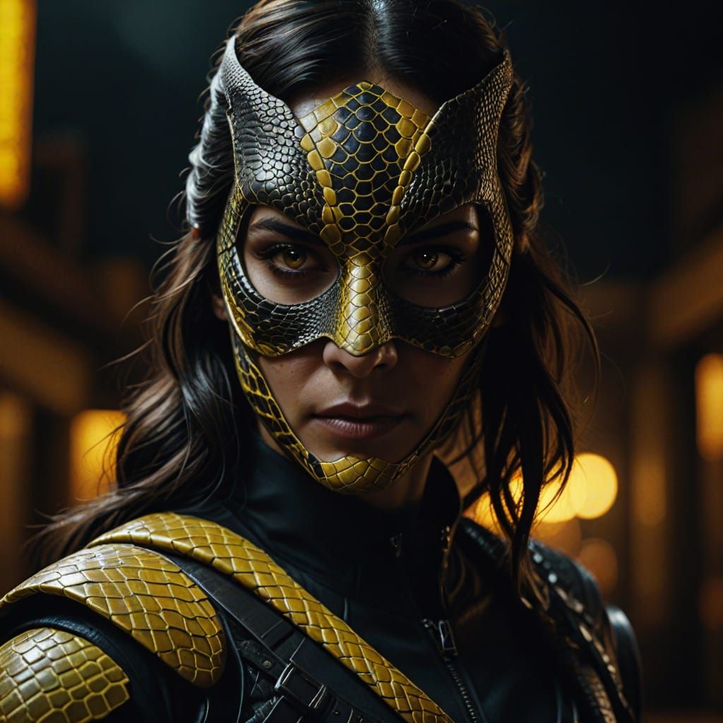 Mamba Assassin: Hyperrealistic Cinematic Portrait - AI Art